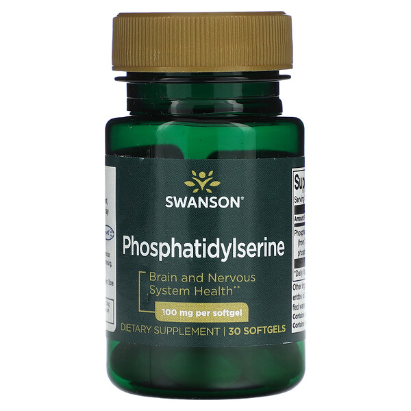 Swanson, Phosphatidylserine, 100 mg, 30 Softgels