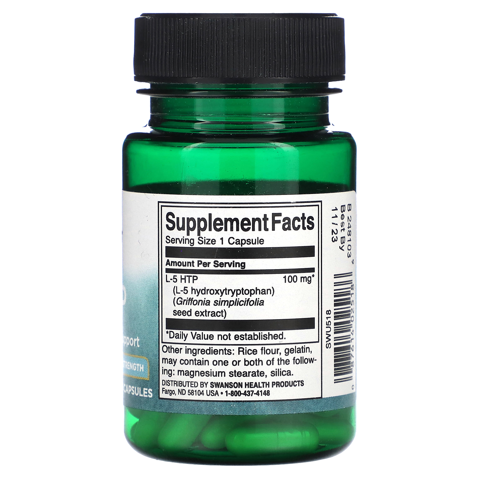 Swanson, 5-HTP, Extra Strength, 100 mg, 60 Capsules Swanson, 5-HTP, Extra Strength, 100 mg, 60 Capsules