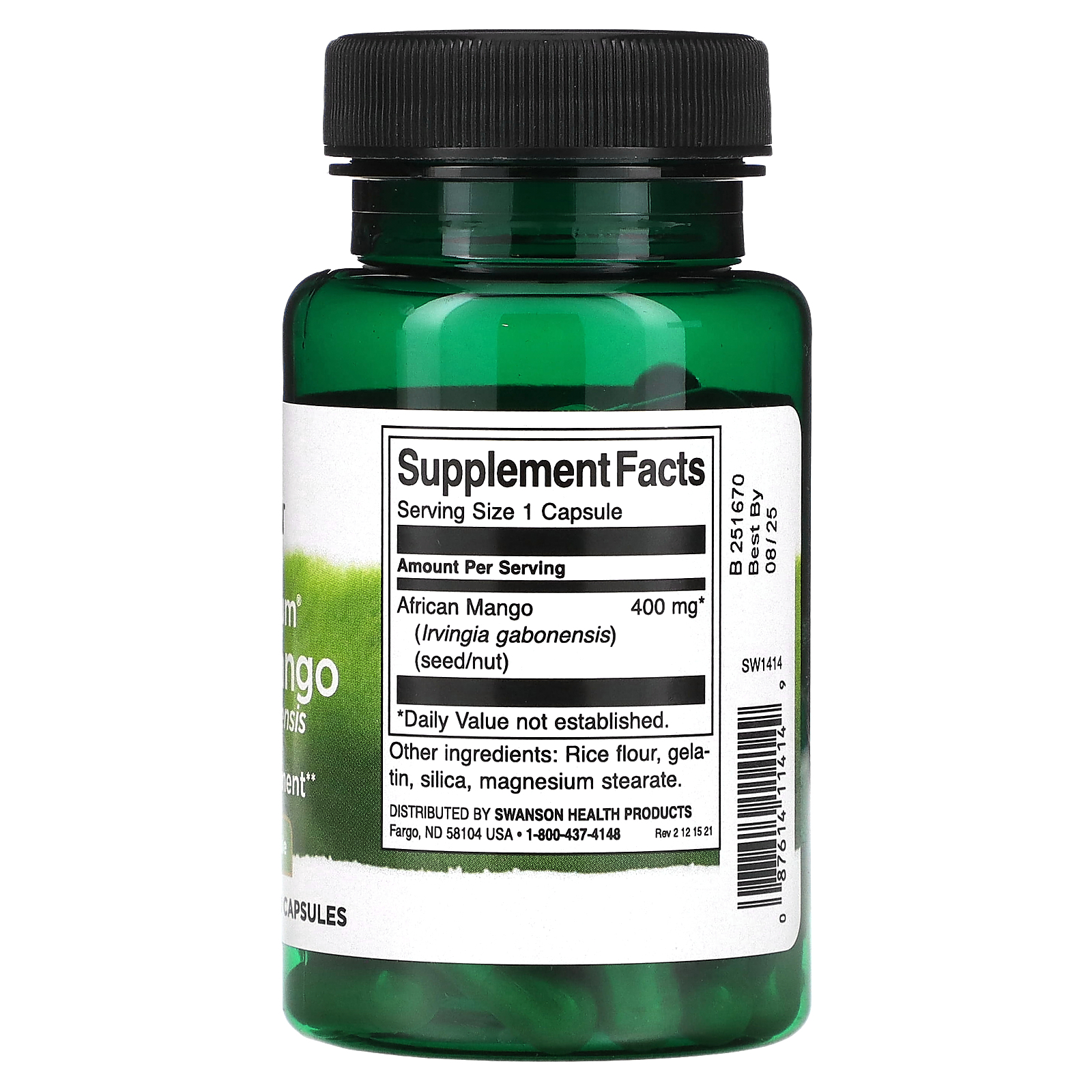 Swanson, Full Spectrum African Mango, 400 mg, 60 Capsules