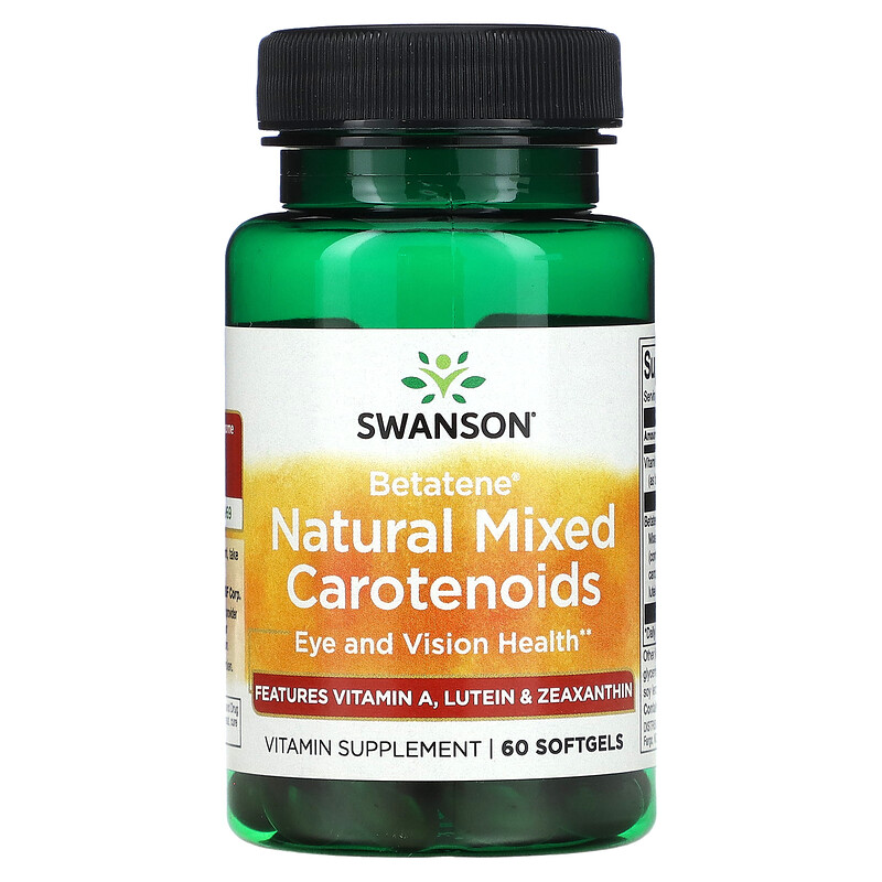 Swanson, Betatene Natural Mixed Carotenoids, 60 Softgels