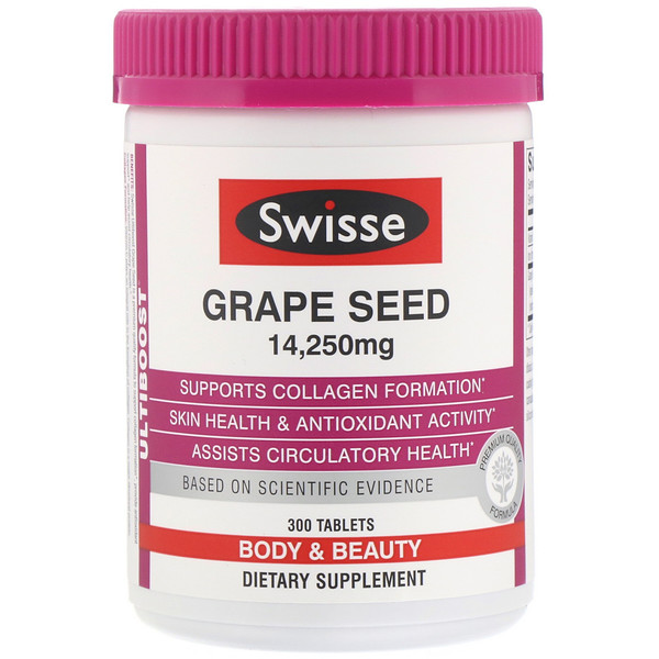 Swisse, Ultiboost, Grape Seed, 14,250 mg, 300 Tablets - iHerb