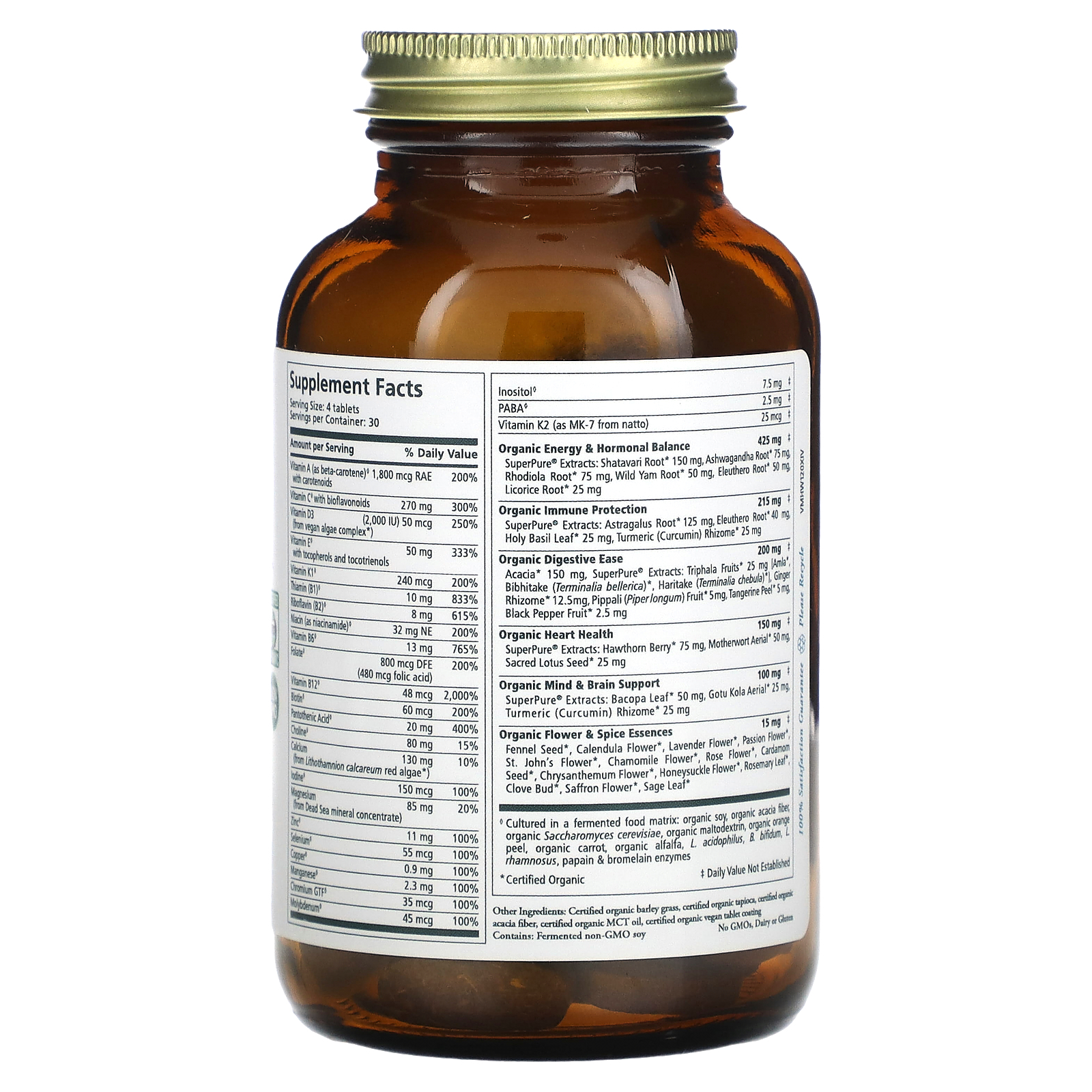 Pure Synergy, Vita-Min-Herb, Women's Multivitamin, 120 Tablets