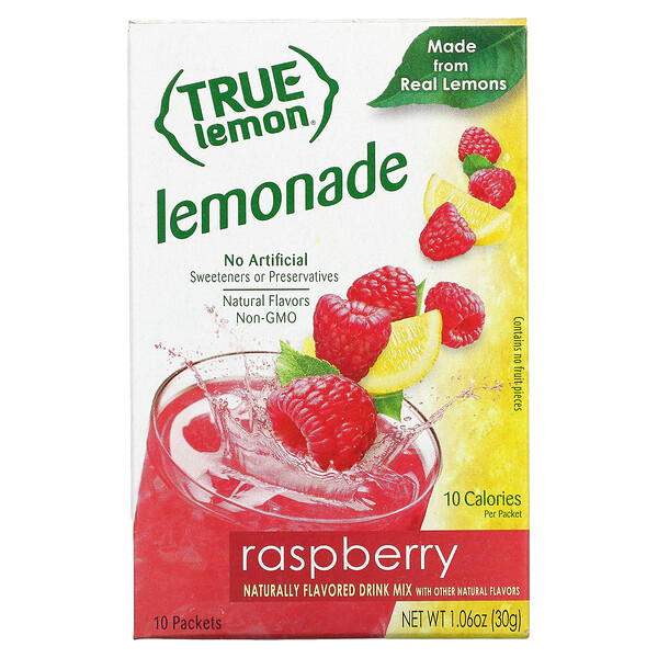 True Citrus, True Lemon, Raspberry Lemonade, 10 Packets, 0.11 oz (3 g) Each