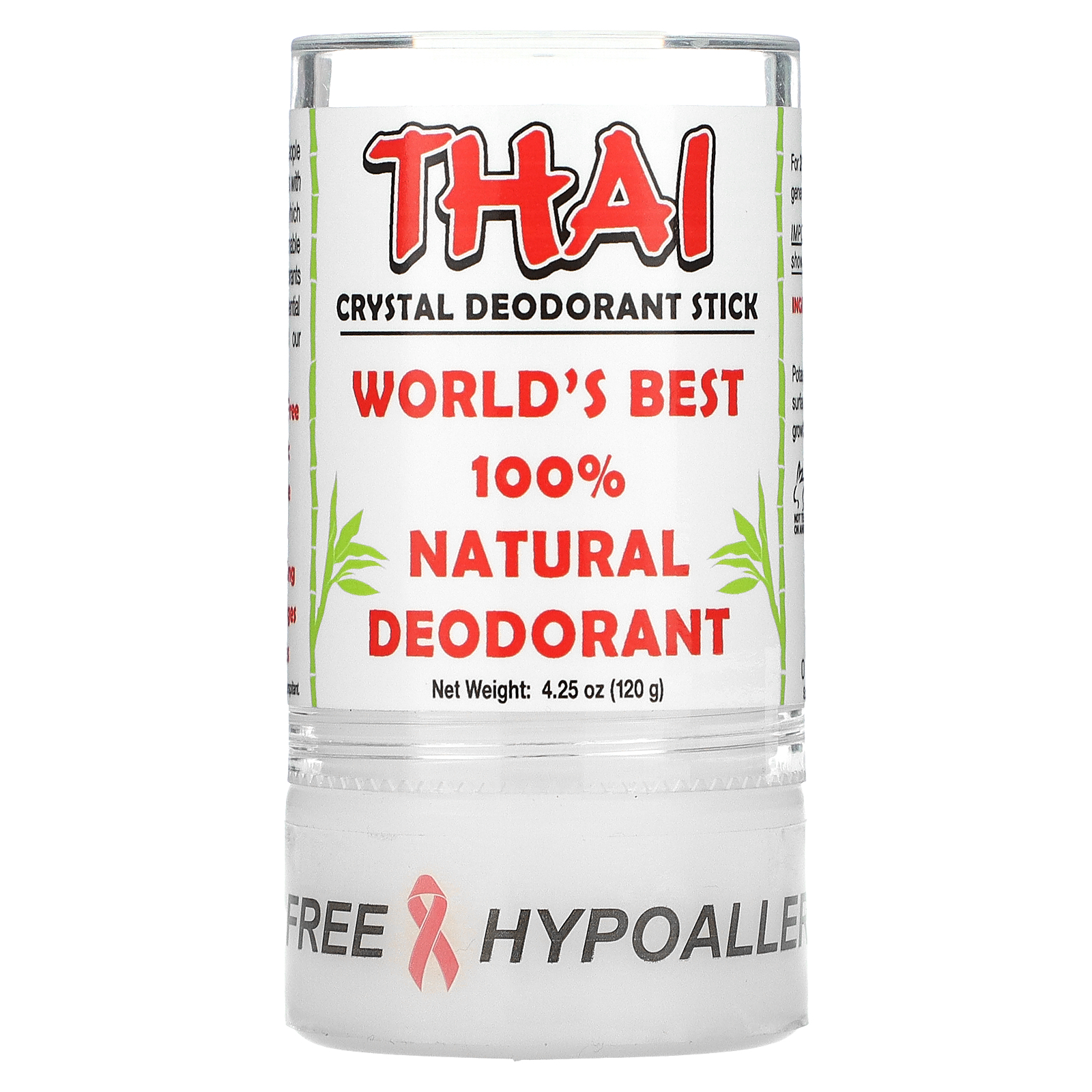 Thai Deodorant Stone, Thai Crystal Deodorant Stick, 4.25 oz (120 g)