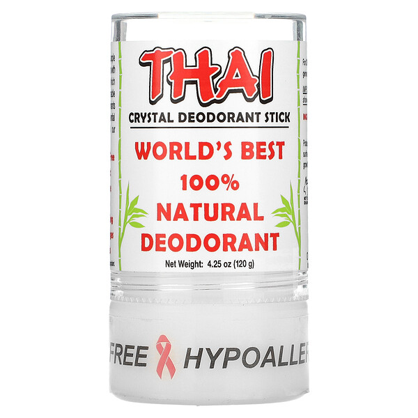 Thai Deodorant Stone, Thai Crystal Deodorant Stick, 4.25 oz (120 g)