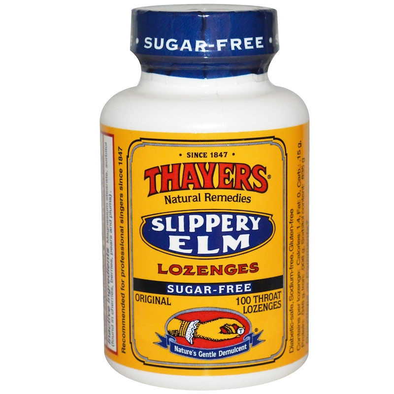 Thayers, Slippery Elm Lozenges, 100 Throat Lozenges - iHerb