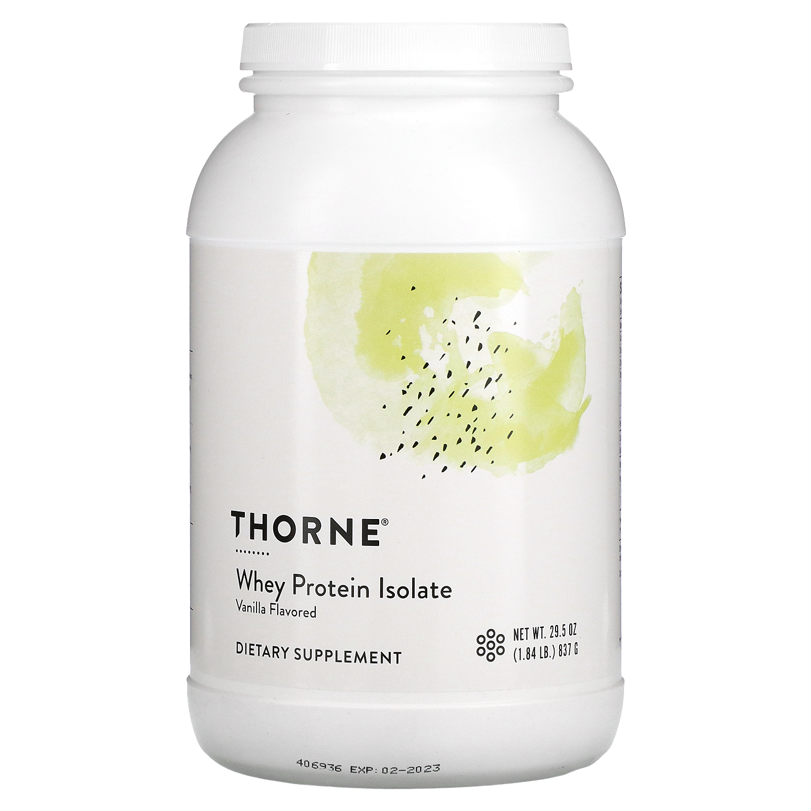 Thorne, Whey Protein Isolate, Vanilla, 1.84 lb (837 g)
