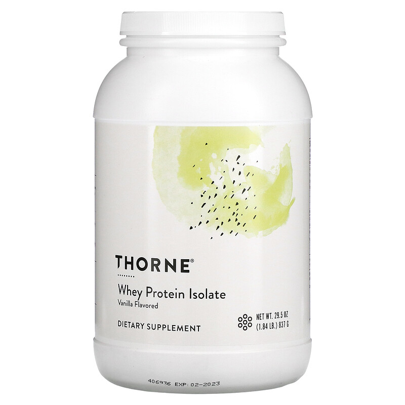 Thorne, Whey Protein Isolate, Vanilla, 1.84 lb (837 g)