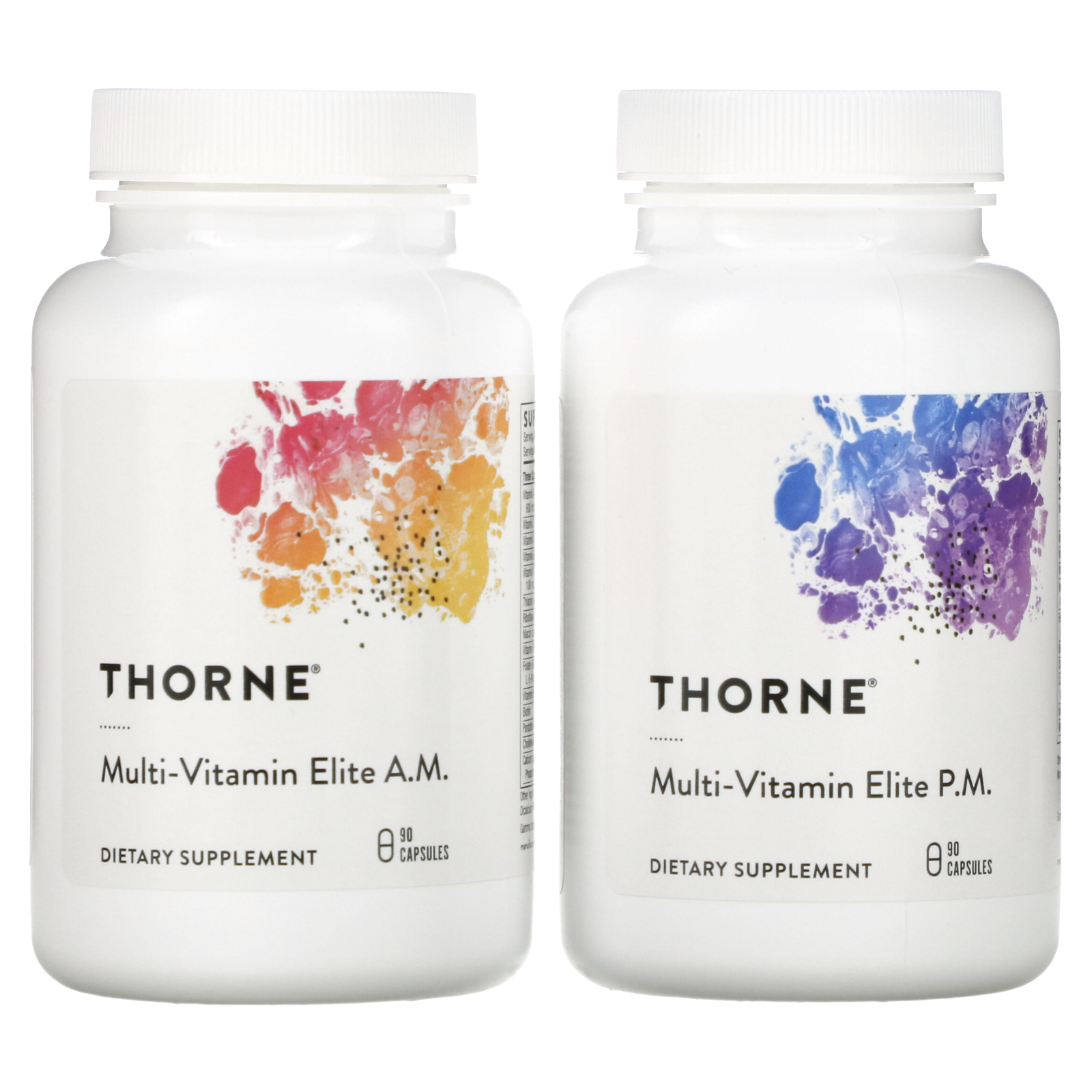 Thorne, Multi-Vitamin Elite, por la mañana y por la noche, 2 frascos ...