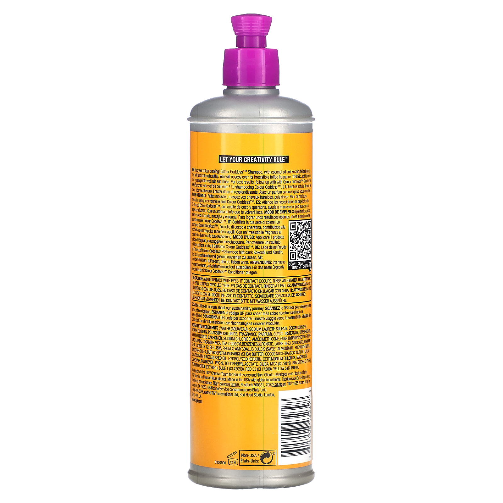 TIGI, Bed Head, Colour Goddess, Oil Infused Shampoo, For Colored Hair ...