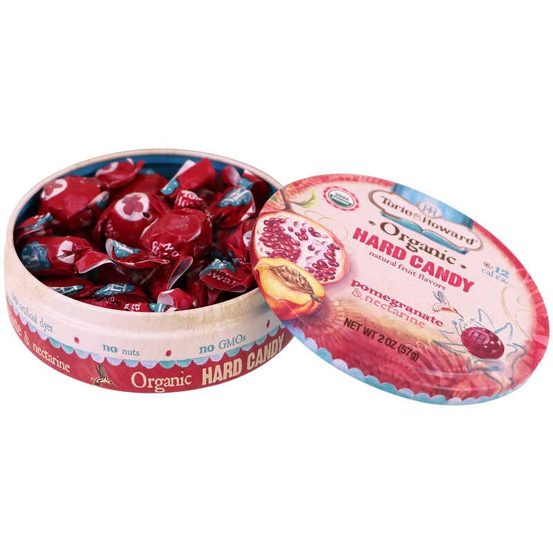 Torie & Howard, Organic, Hard Candy, Pomegranate & Nectarine, 2 oz (57 ...