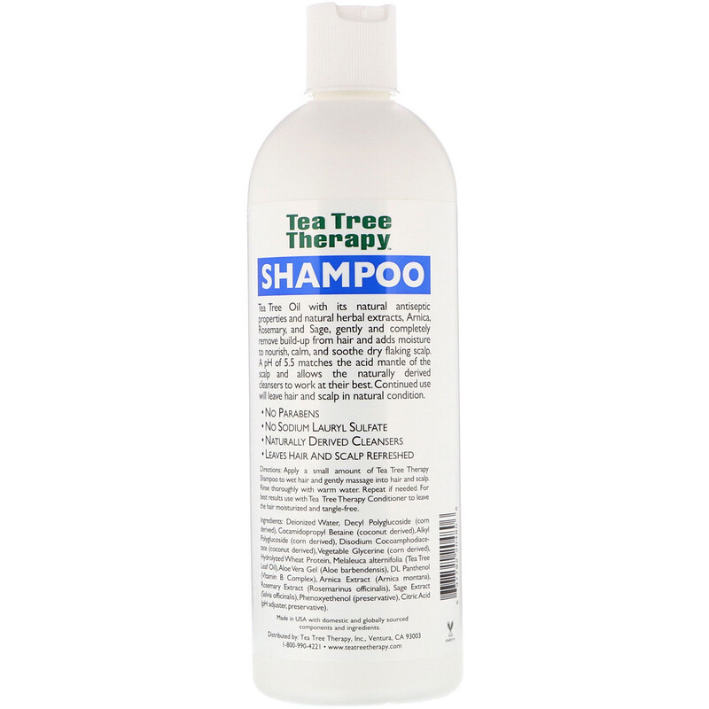 Tea Tree Therapy, Shampoo, With Tea Tree Oil and Herbal Extracts, 16 fl ...