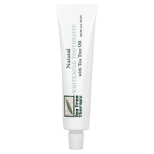 Tea Tree Therapy, Natural Whitening Toothpaste, with Tea Tree Oil, 3 oz ...