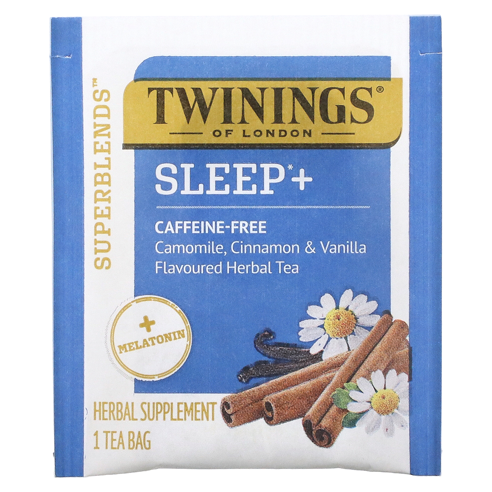 Twinings, Sleep+ with Melatonin Herbal Tea, Camomile, Cinnamon ...