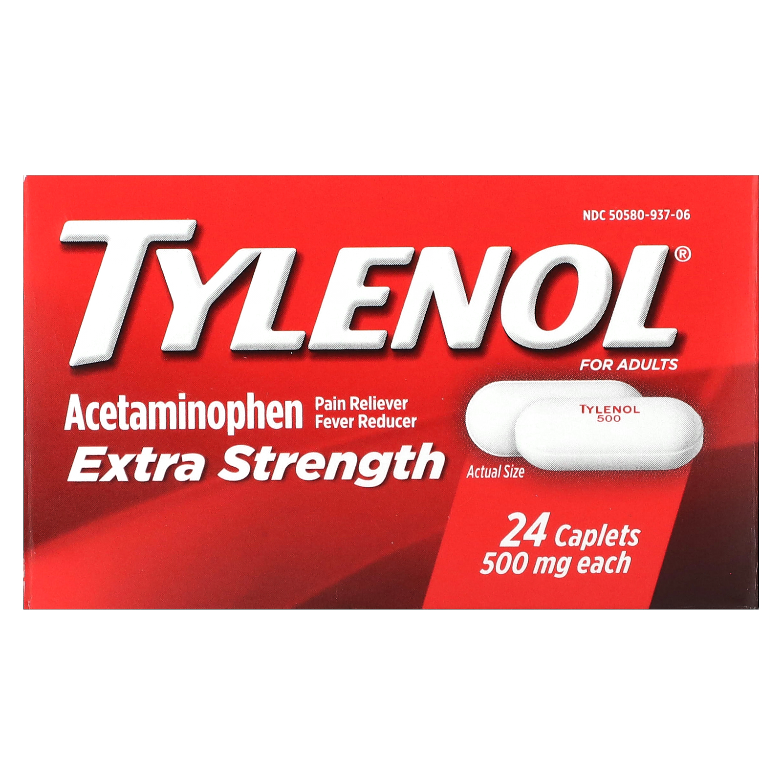 Tylenol, Extra Strength, Acetaminophen Pain Reliever Fever Reducer For ...