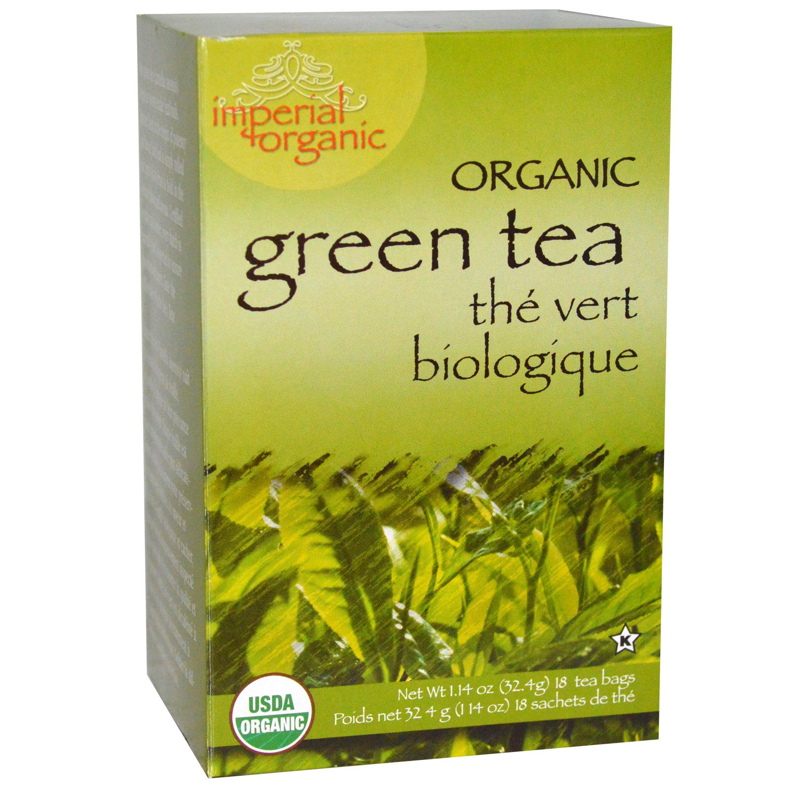 Uncle Lees Tea Imperial Organic Green Tea 18 Tea Bags 114 Oz 324 G Iherb