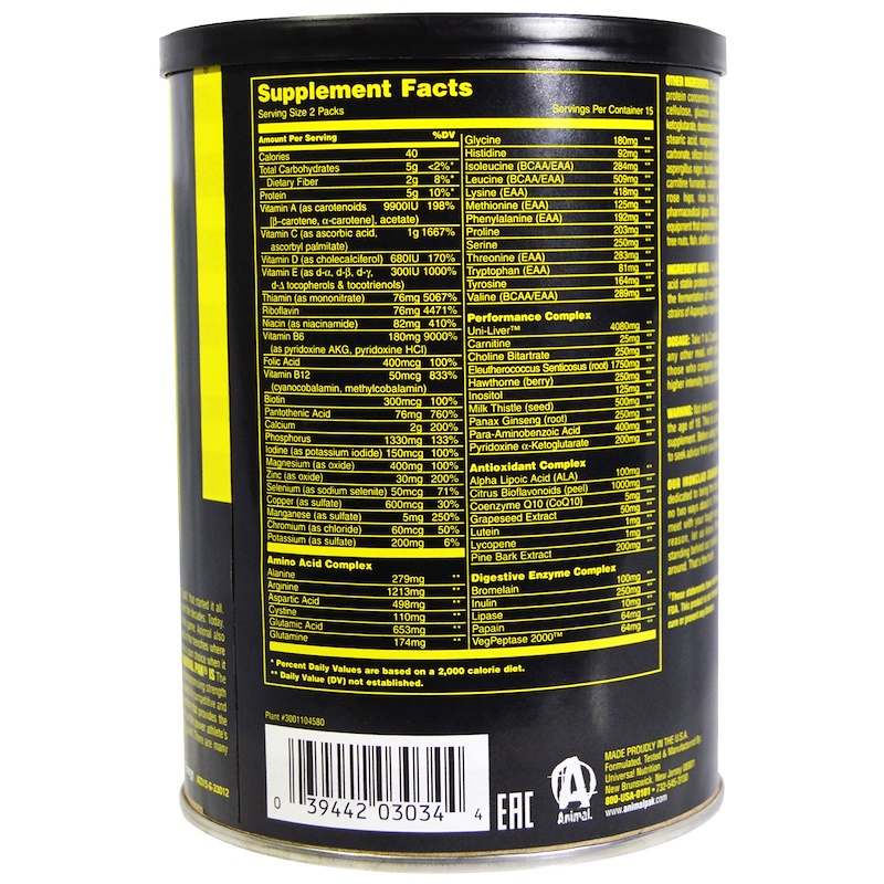 Universal Nutrition Animal Pak Training Packs 30 Packs IHerb Universal Nutrition Animal Pak Training Packs 30 Packs IHerb