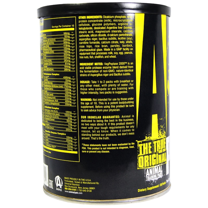 Universal Nutrition Animal Pak Training Packs 30 Packs IHerb Universal Nutrition Animal Pak Training Packs 30 Packs IHerb
