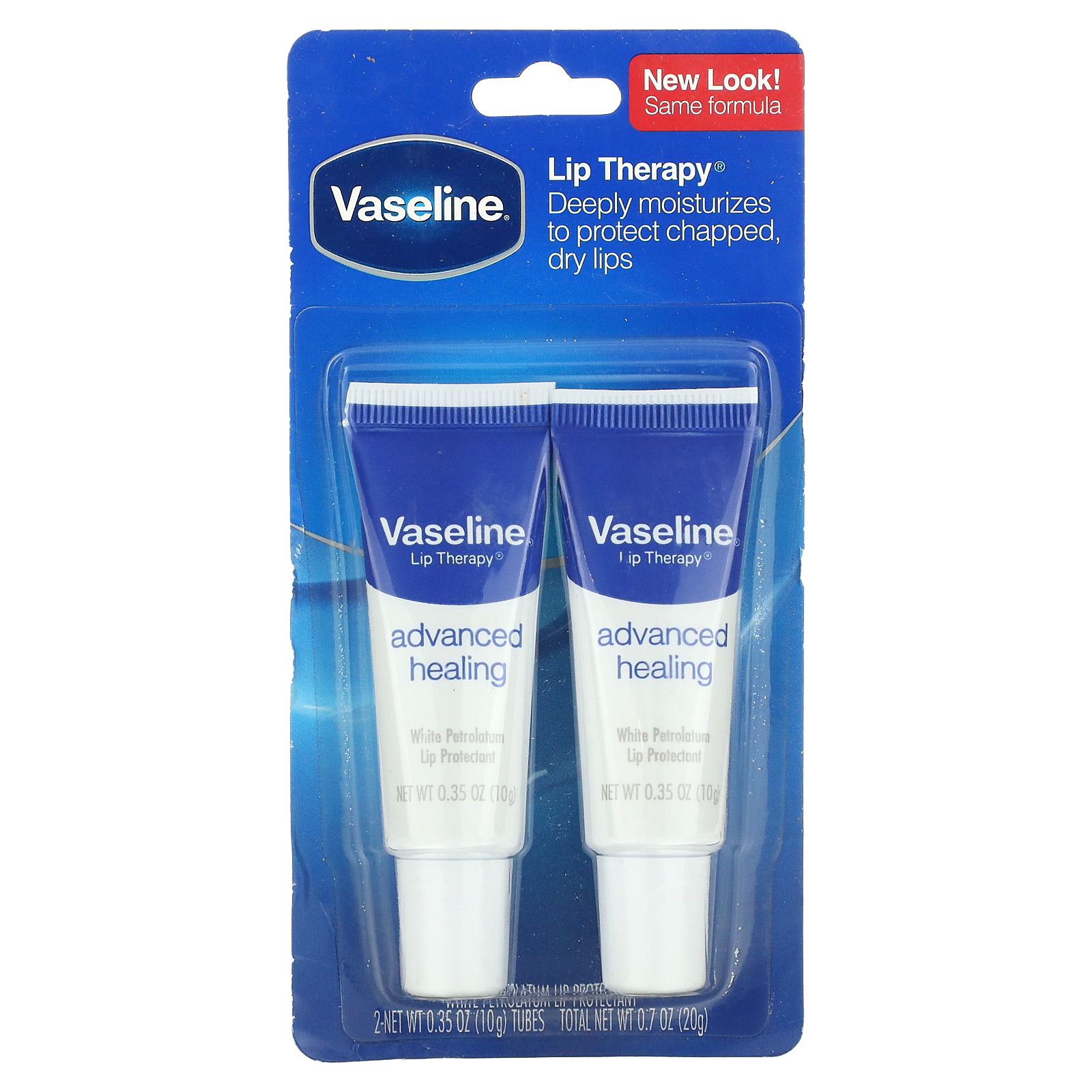 Vaseline, Lip Therapy（リップセラピー）、アドバンスドヒーリング、チューブ2本、各10g（0.35オンス）