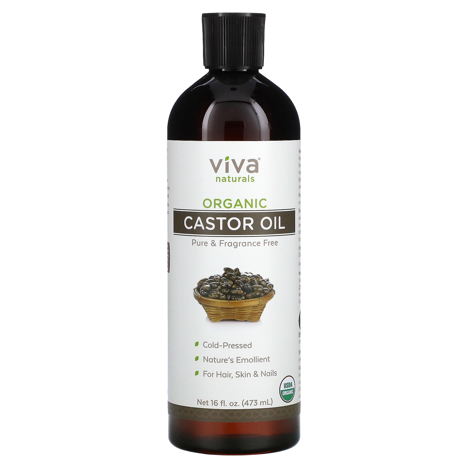 Viva Naturals, Organic Castor Oil, 16 fl oz (473 ml)