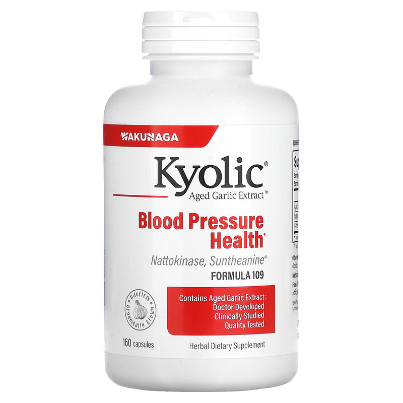 Kyolic, Aged Garlic Extract, Blood Pressure Health, Formula 109, 160 ...