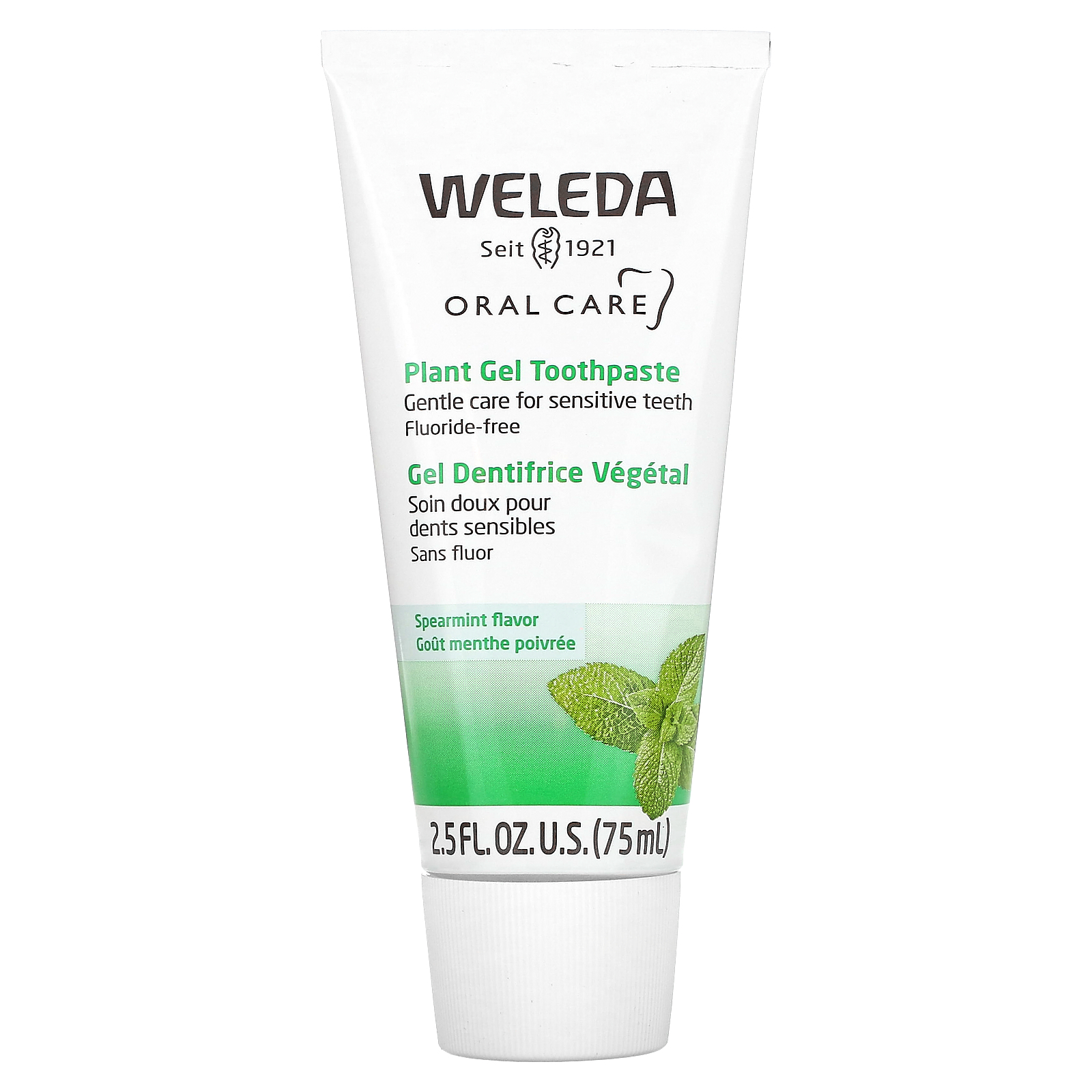 Weleda, Oral Care, Plant Gel Toothpaste, Fluoride Free, Spearmint, 2.5 ...