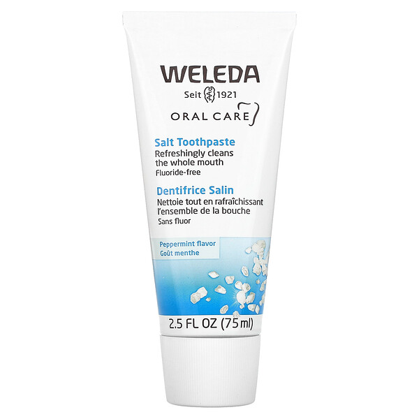 Weleda, Oral Care, Salt Toothpaste, Fluoride Free, Peppermint, 2.5 fl ...