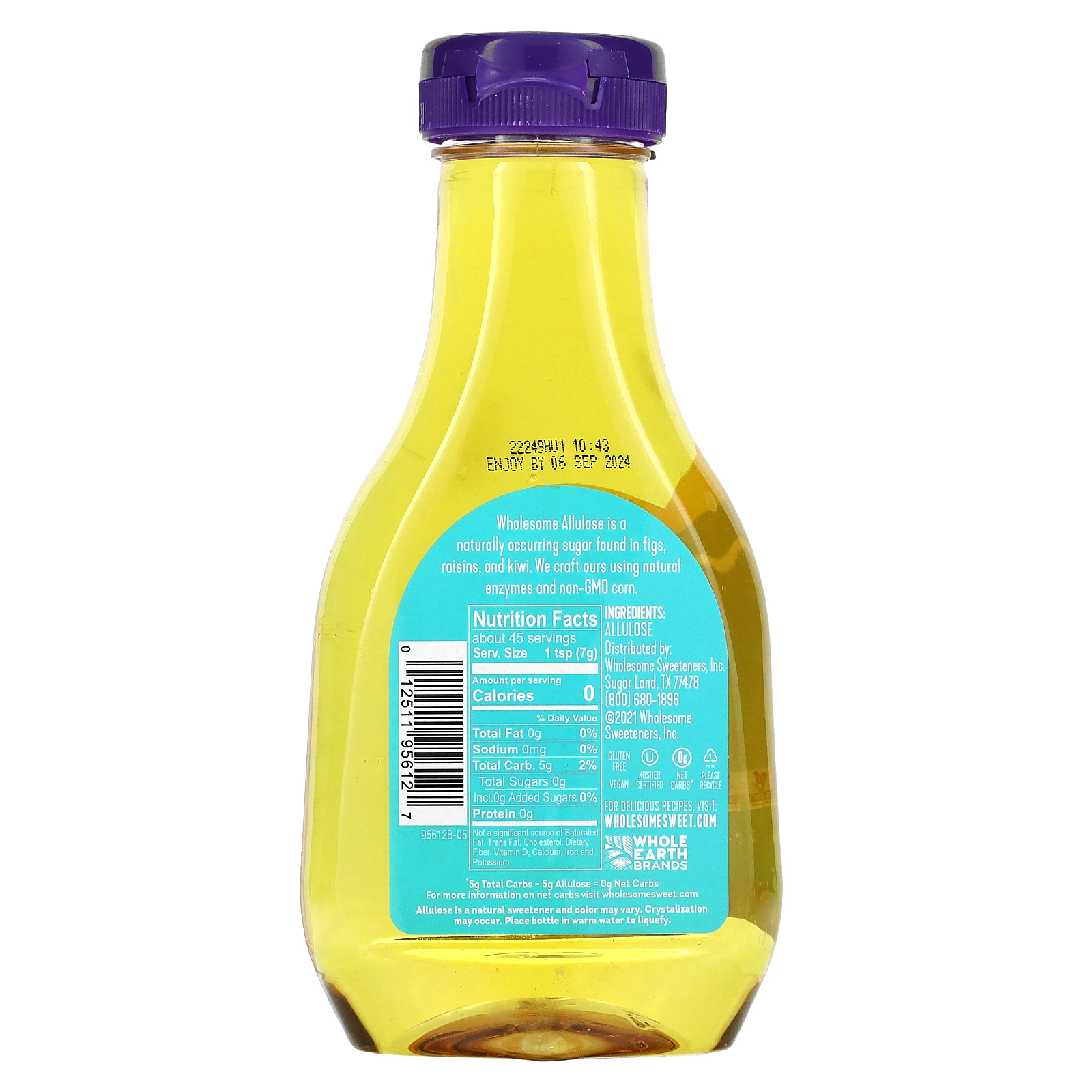 Wholesome Sweeteners, Allulose, Zero Calorie Liquid Sweetener, 11.5 oz ...