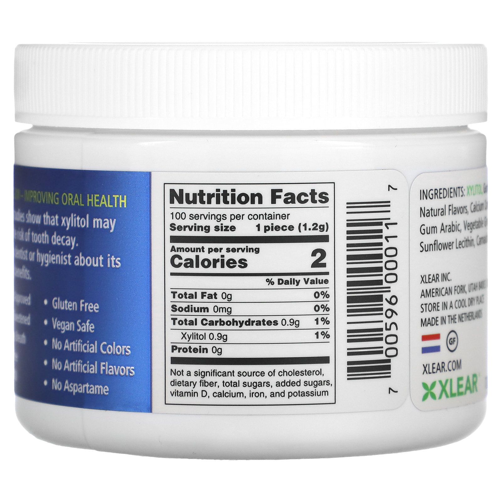 Xlear, Spry, Dental Defense System, Sugar Free Gum, Natural Peppermint ...